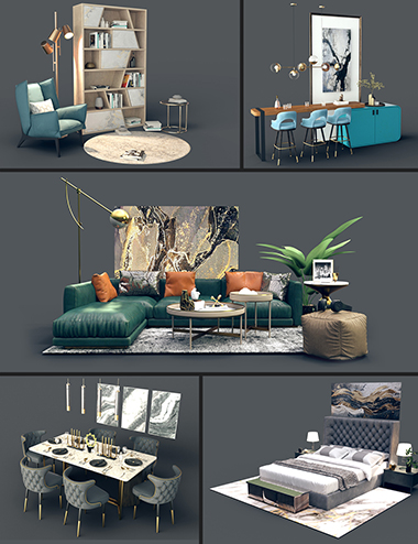 Fancy Furniture Bundle | Daz 3D