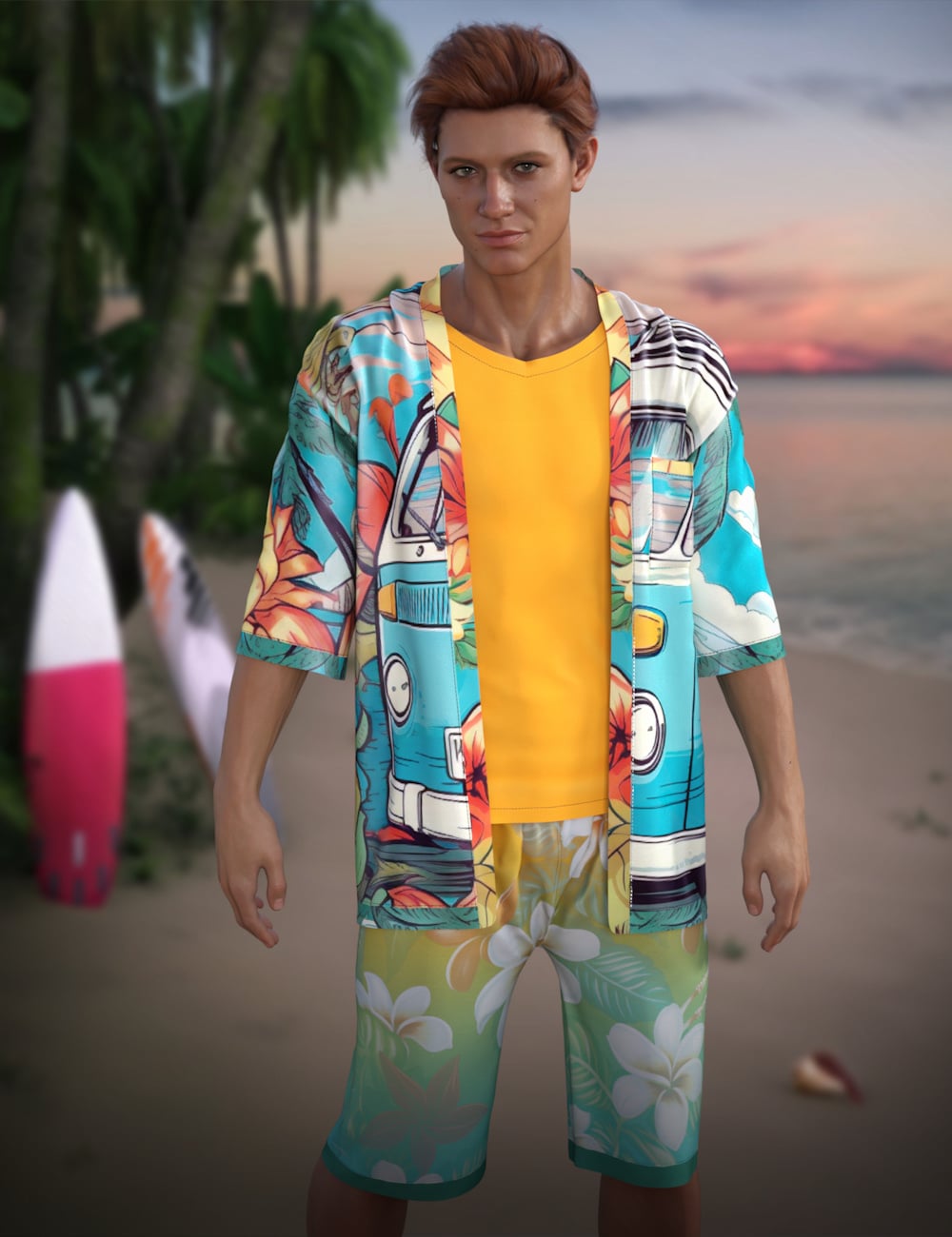 dForce Cool Sun for Genesis 9 and 8 Male | Daz 3D