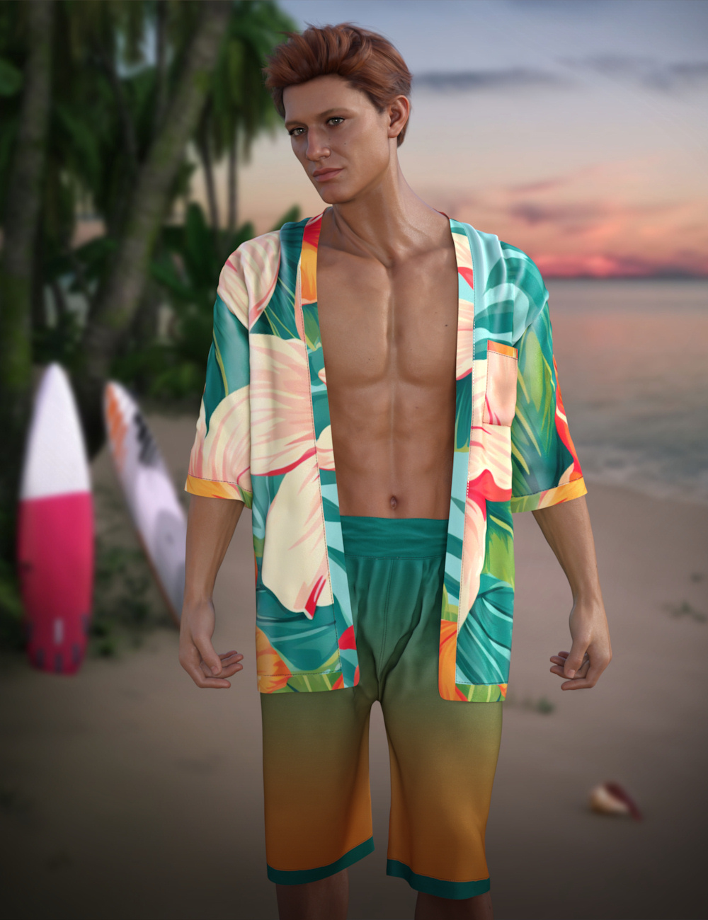dForce Cool Sun for Genesis 9 and 8 Male | Daz 3D