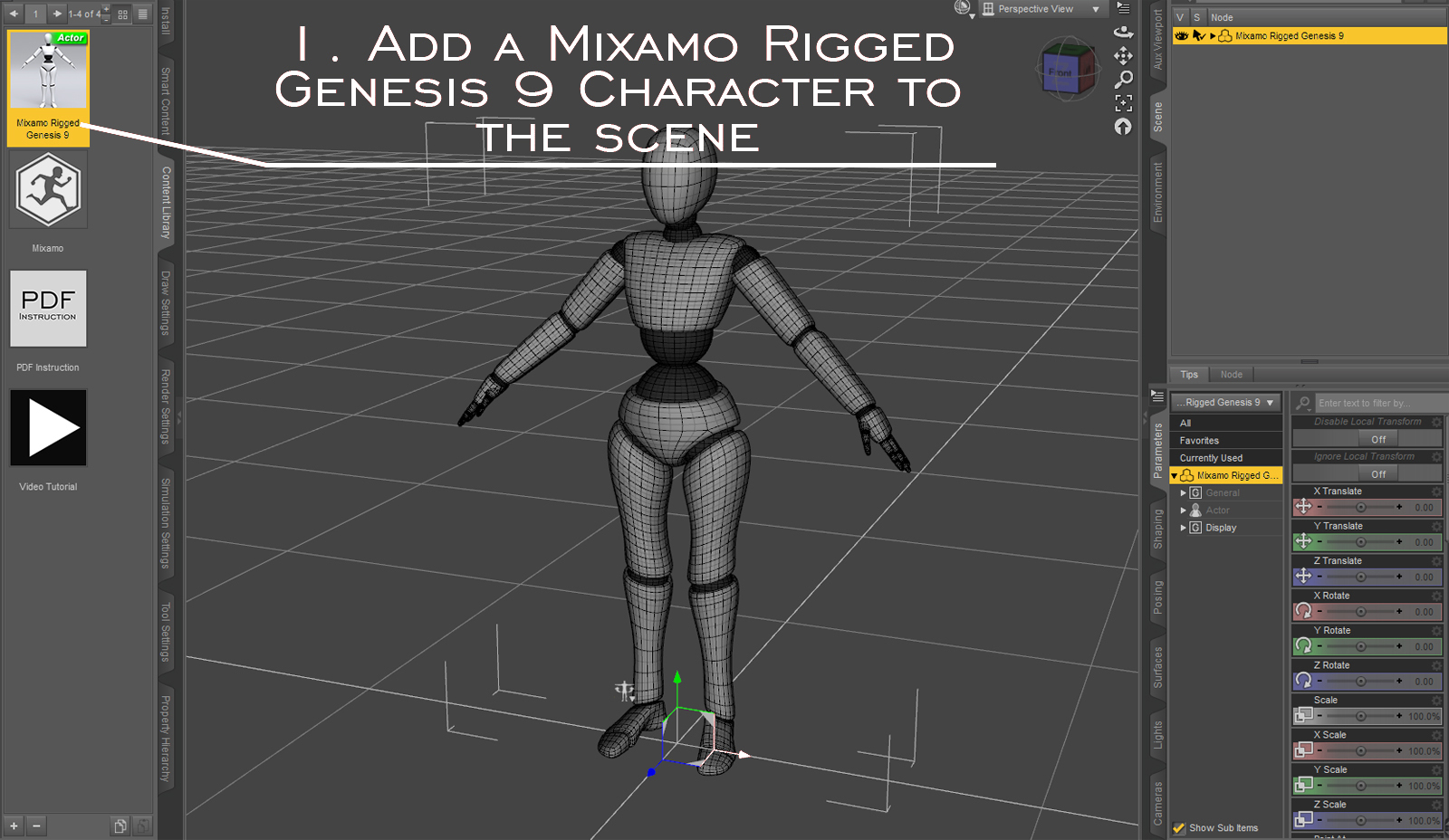 Mixamo Rigged Genesis 9 Character | Daz 3D