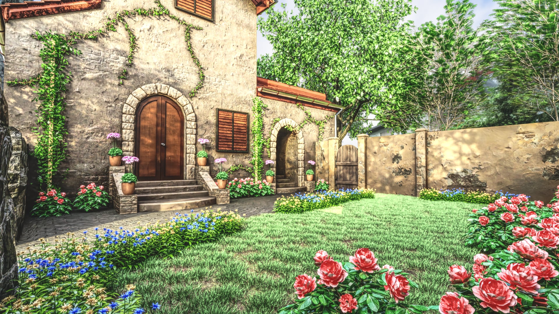 Mediterranean Backyard | Daz 3D