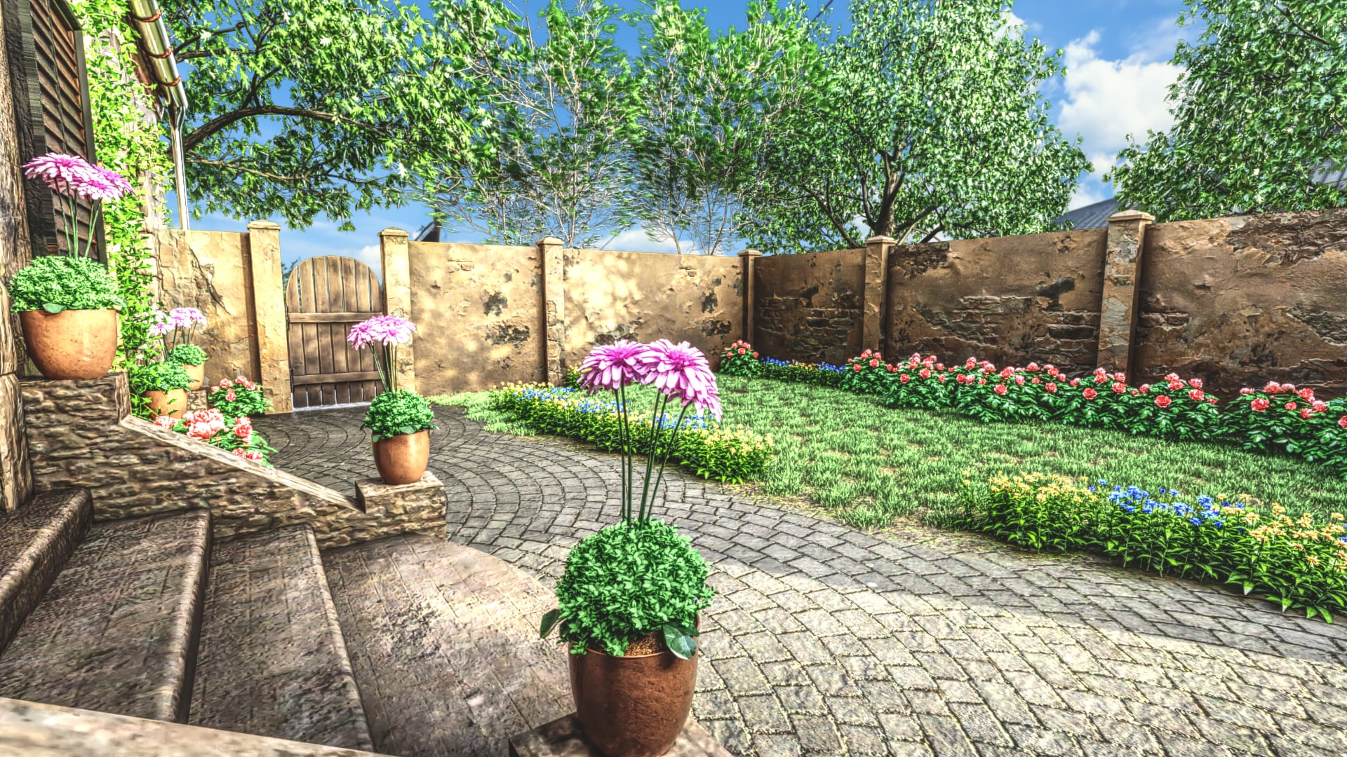 Mediterranean Backyard | Daz 3D