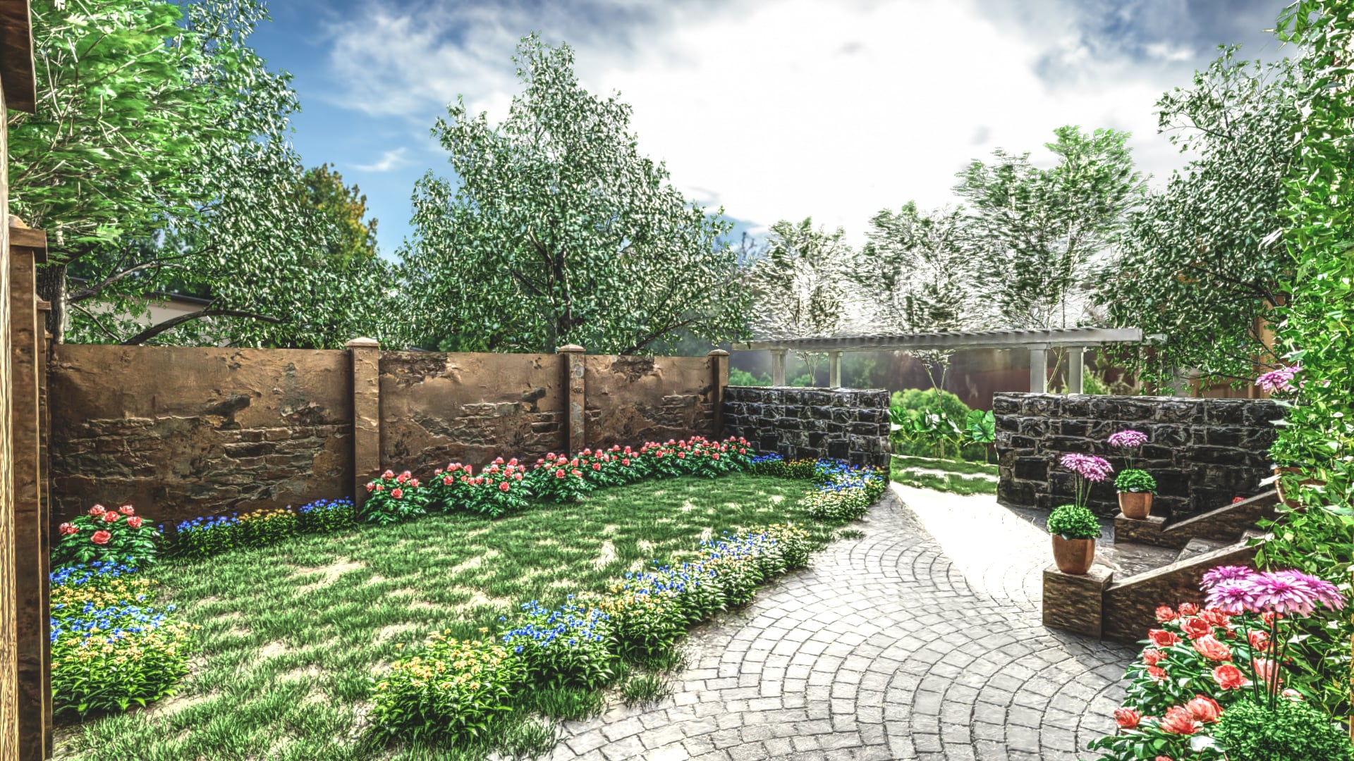 Mediterranean Backyard | Daz 3D