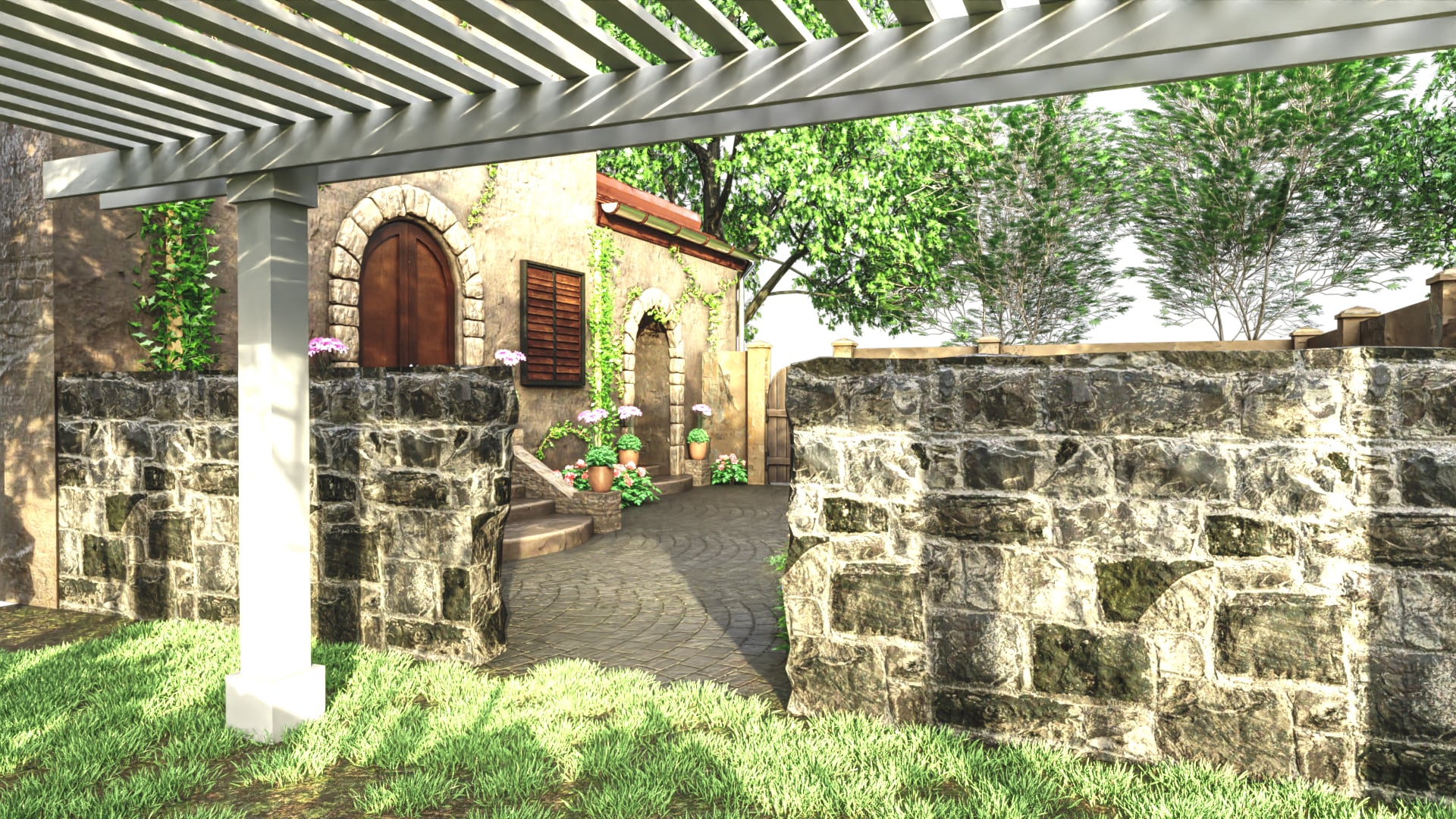 Mediterranean Backyard | Daz 3D
