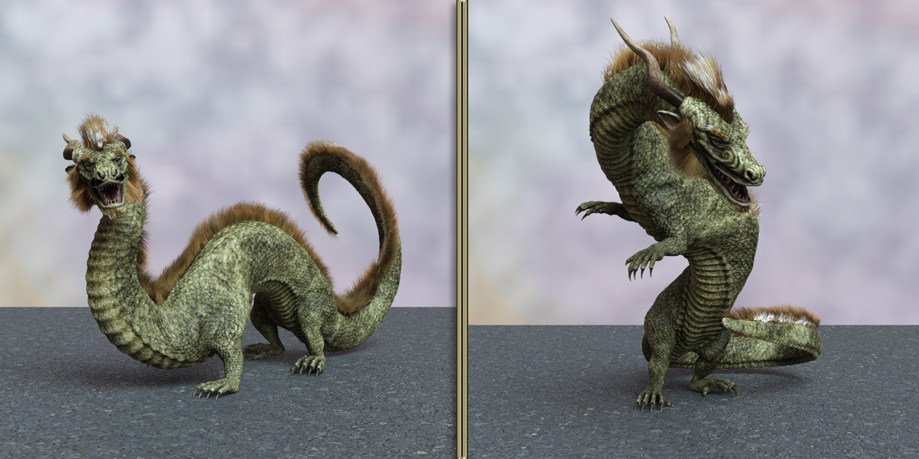 Asian Delight Poses for RA Royal Eastern Dragon 2 | Daz 3D