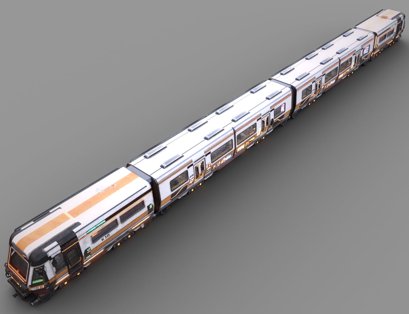XI Cyberpunk Metro Train | Daz 3D