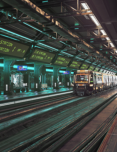 XI Cyberpunk Metro Station | Daz 3D