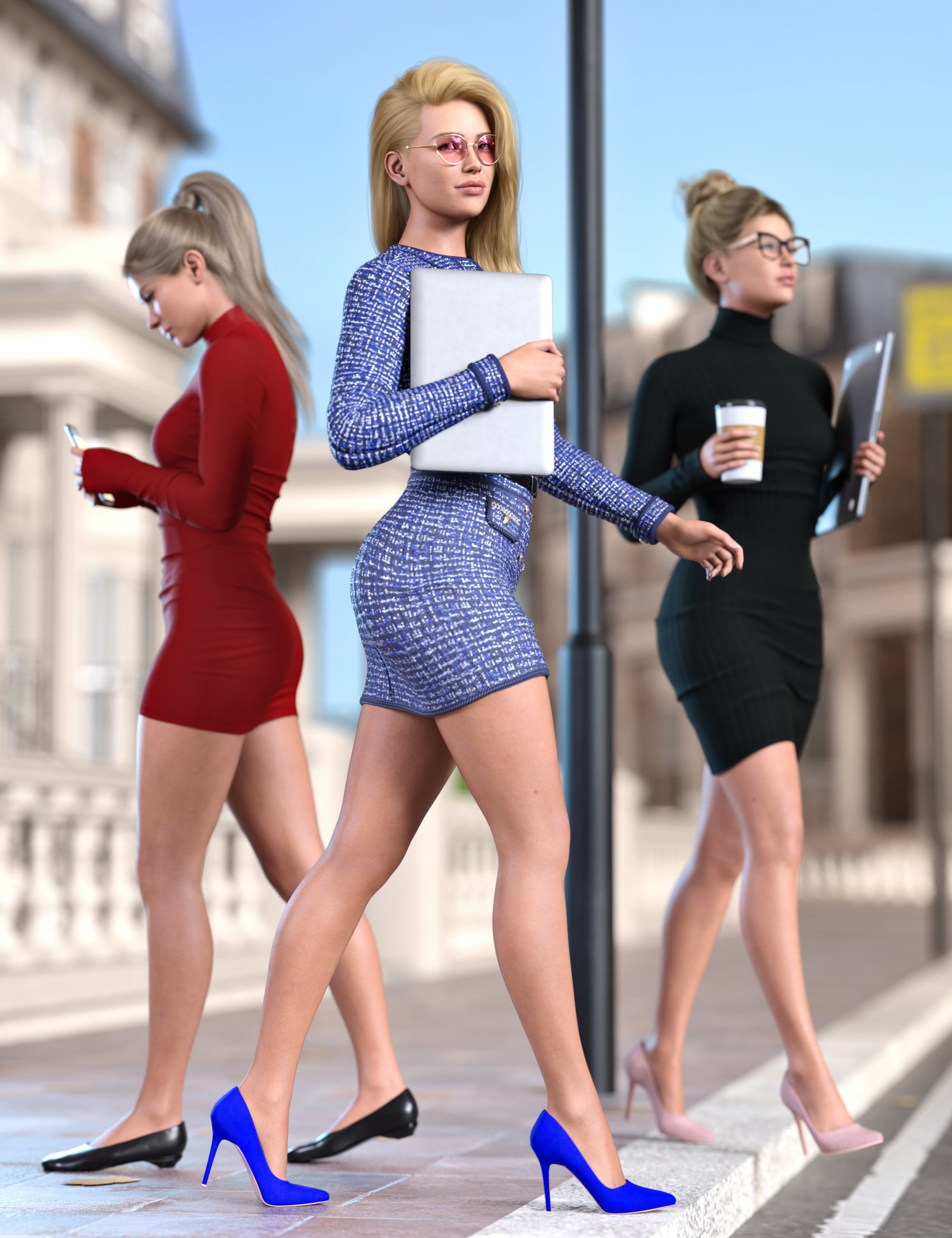 Z Essential Everyday Walking Pose Mega Set For Genesis 9 and 8 Female | Daz 3D