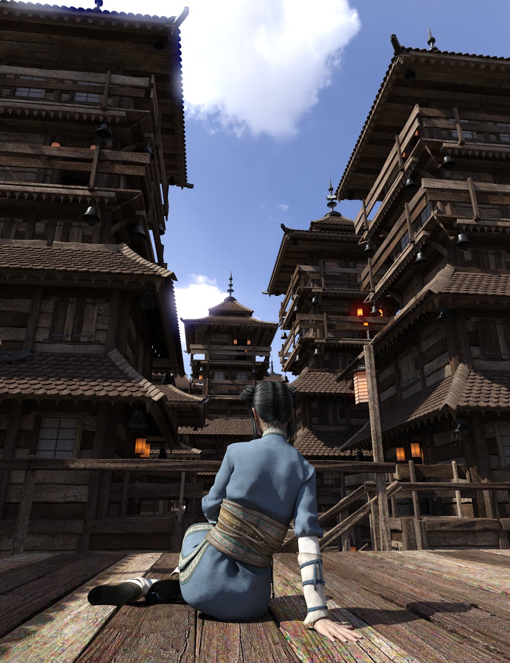 Feudal Japanese Towers 2 | Daz 3D