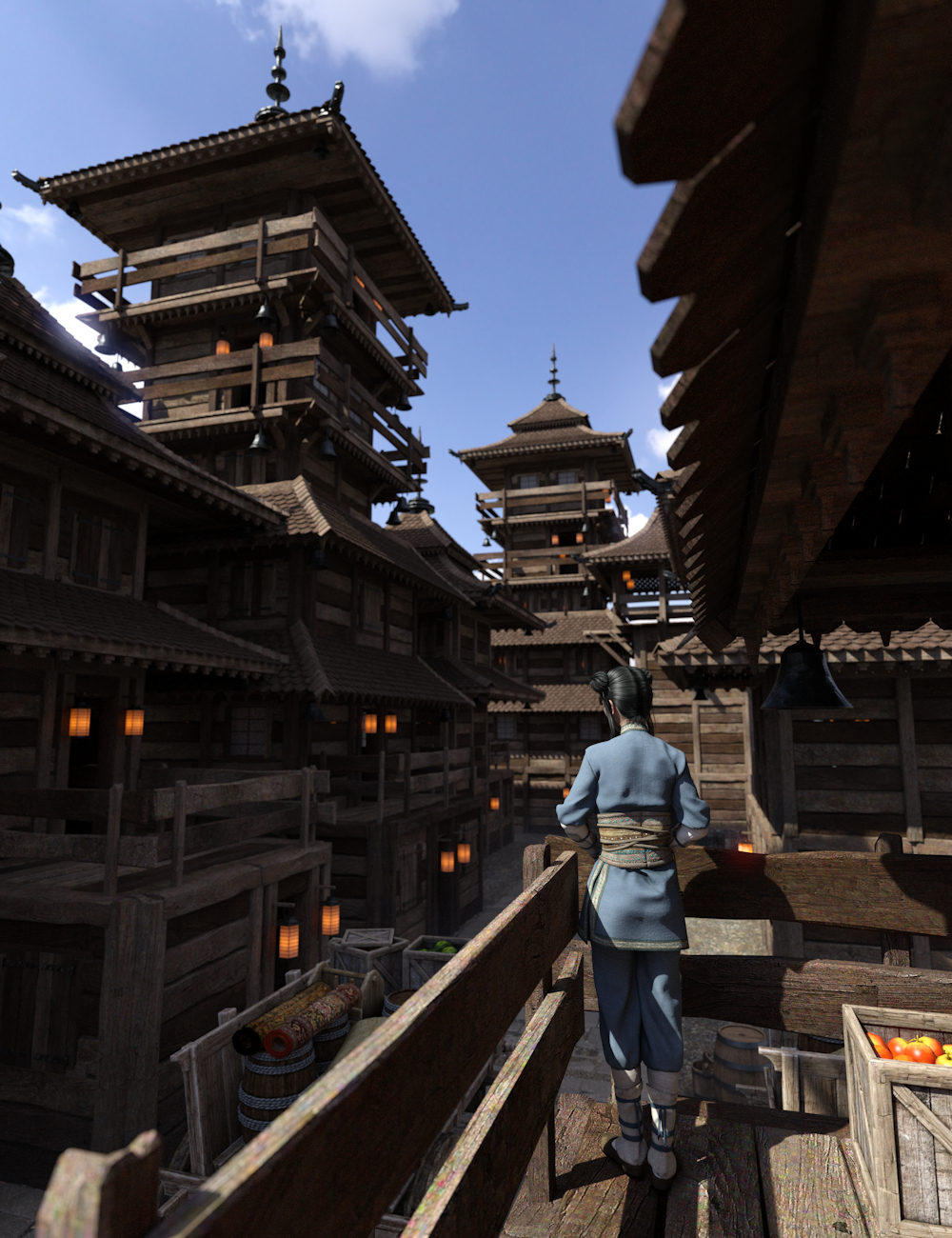 Feudal Japanese Towers 2 | Daz 3D