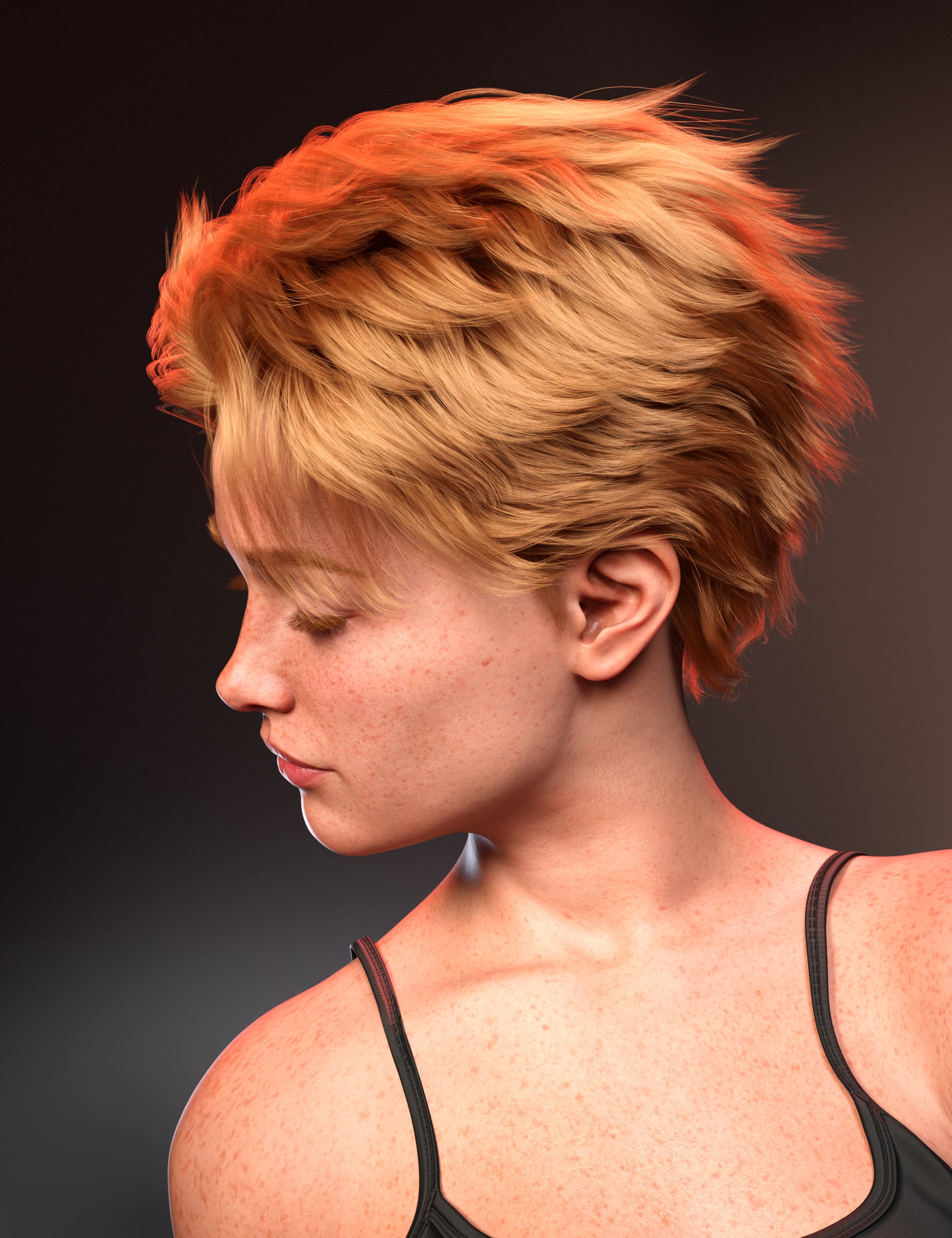 FE Vibrant Layered Short Hair for Genesis 9 | Daz 3D