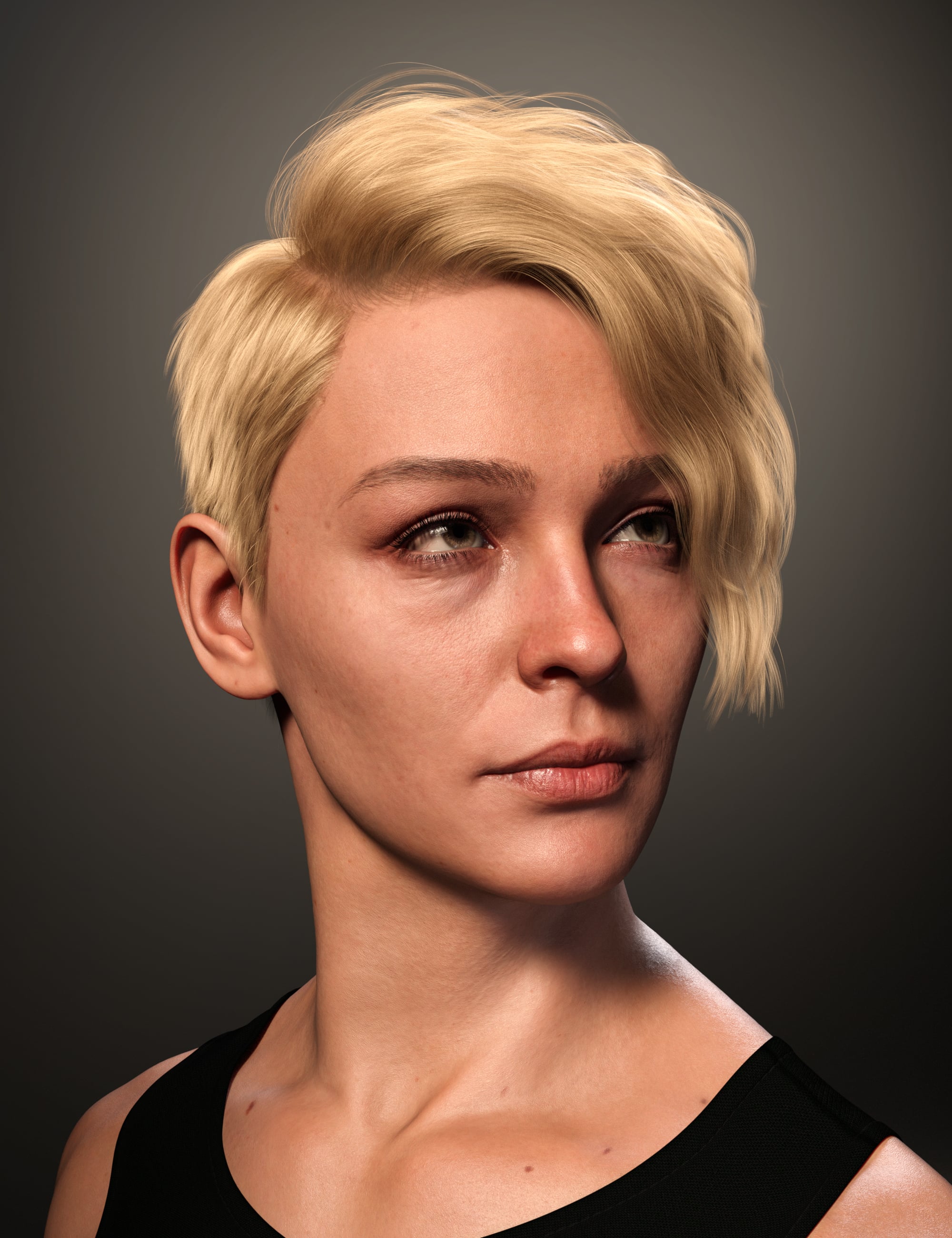 FE Side Swept Short Hair for Genesis 9 | Daz 3D