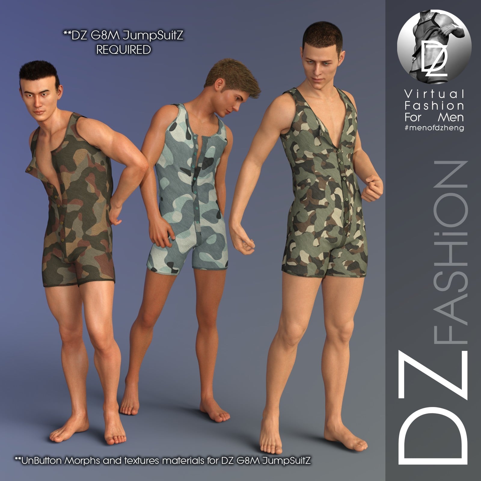 DZ G8M JumpSuitZ - Styles | Daz 3D
