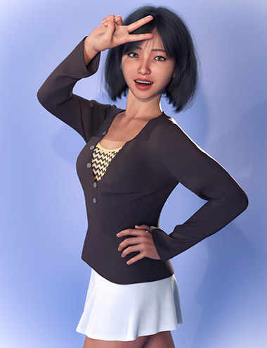 dForce Hello Spring Outfit for Genesis 9 | Daz 3D