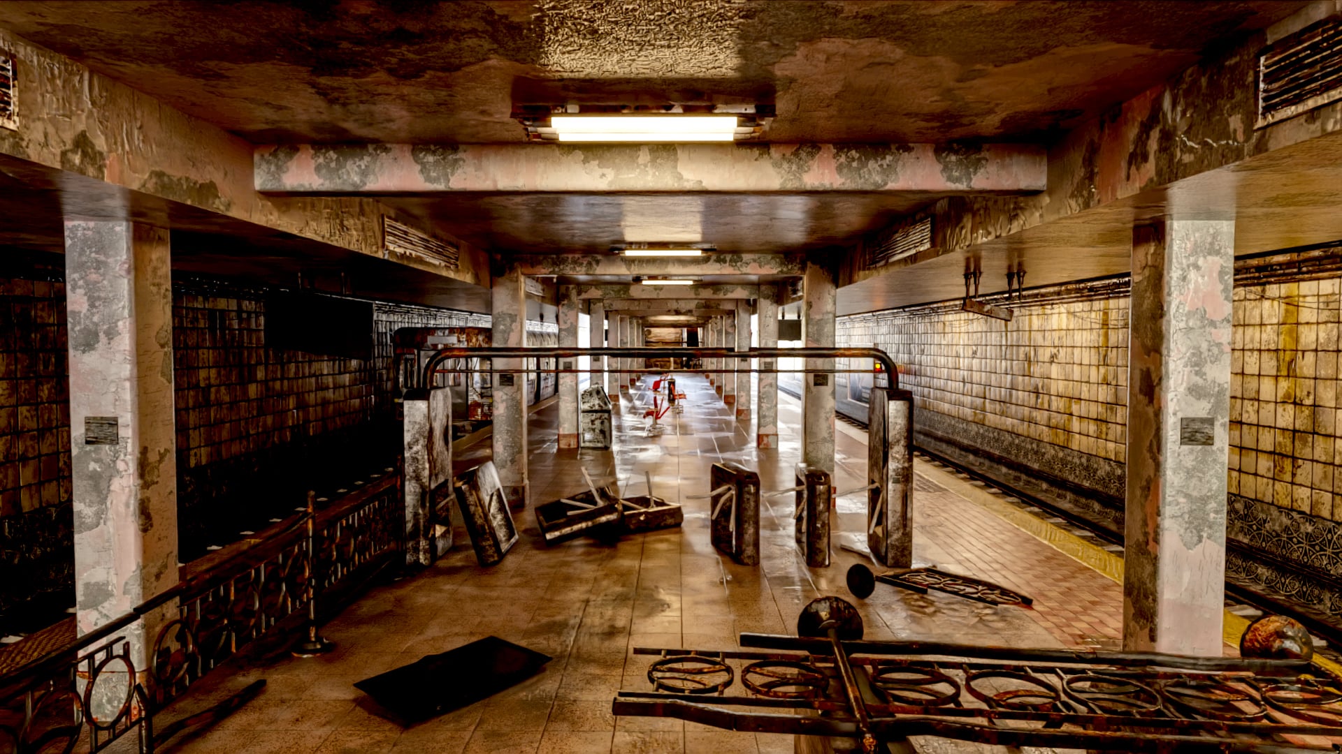 Ruined Subway Metro Station | Daz 3D