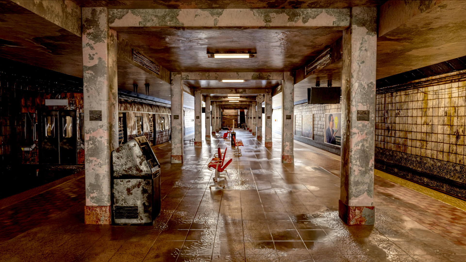 Ruined Subway Metro Station | Daz 3D