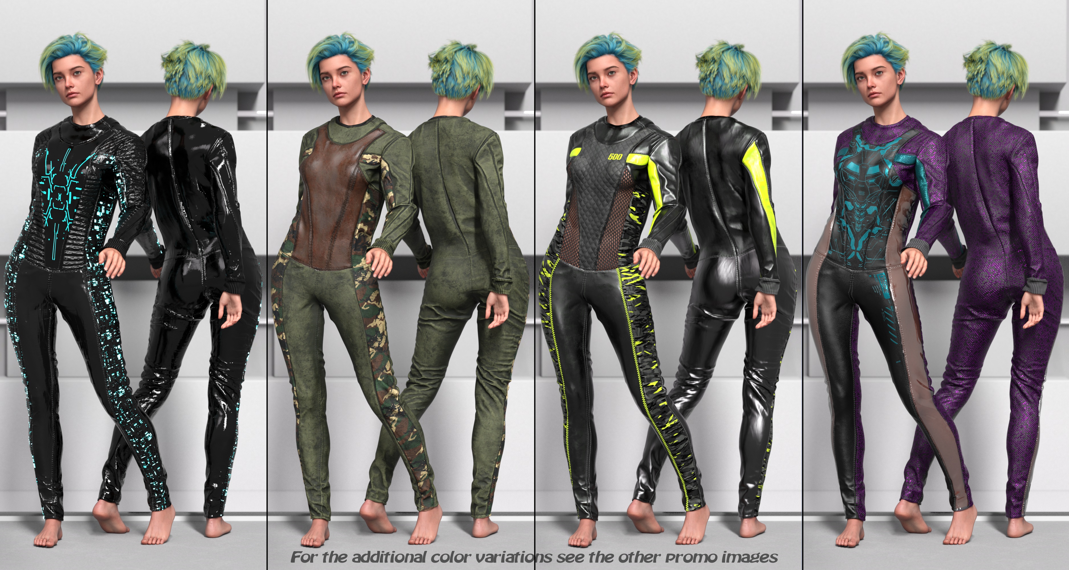 Solara Suit Texture add-on | Daz 3D