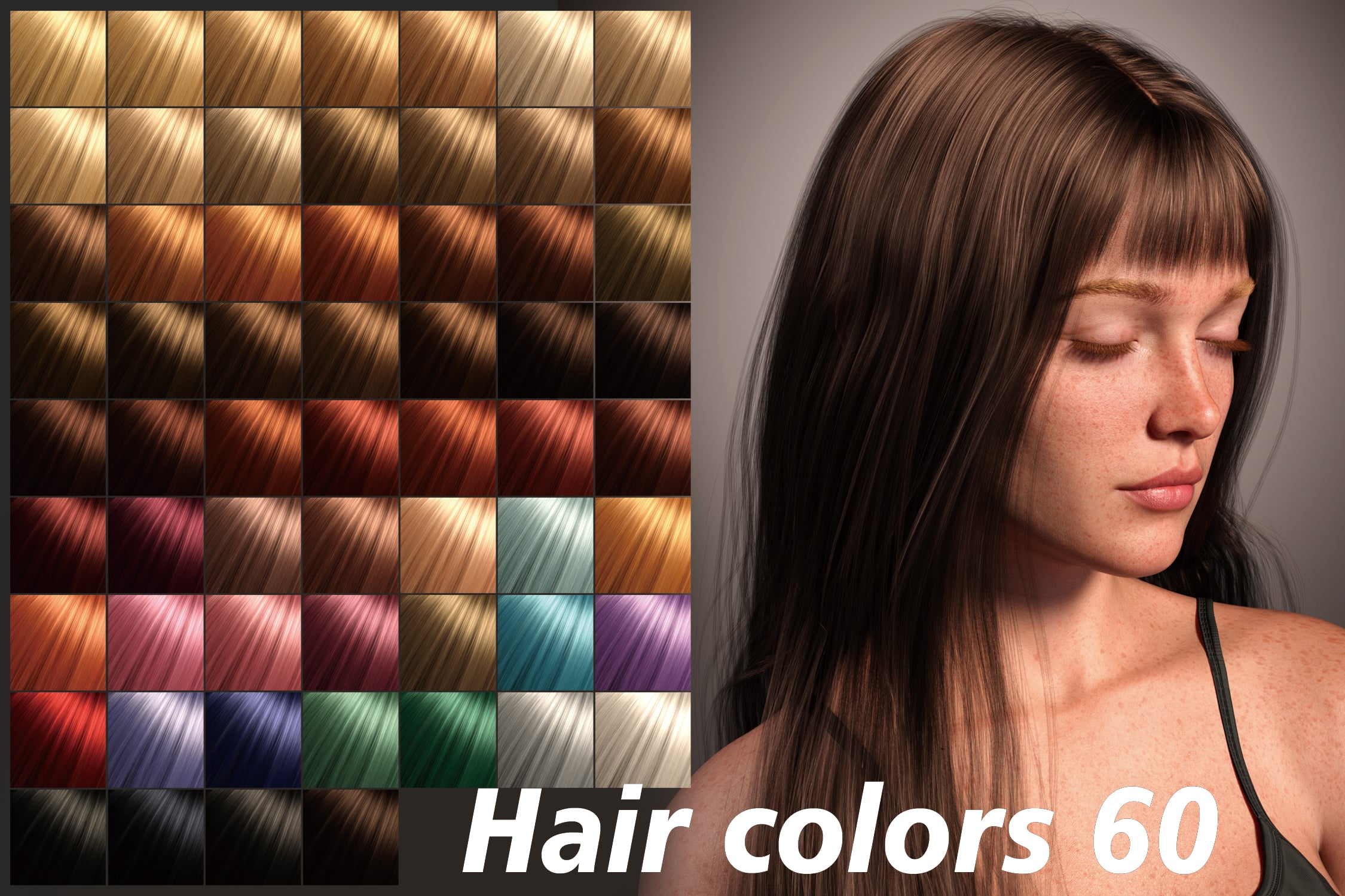 FE Long Straight Hair for Genesis 9 | Daz 3D