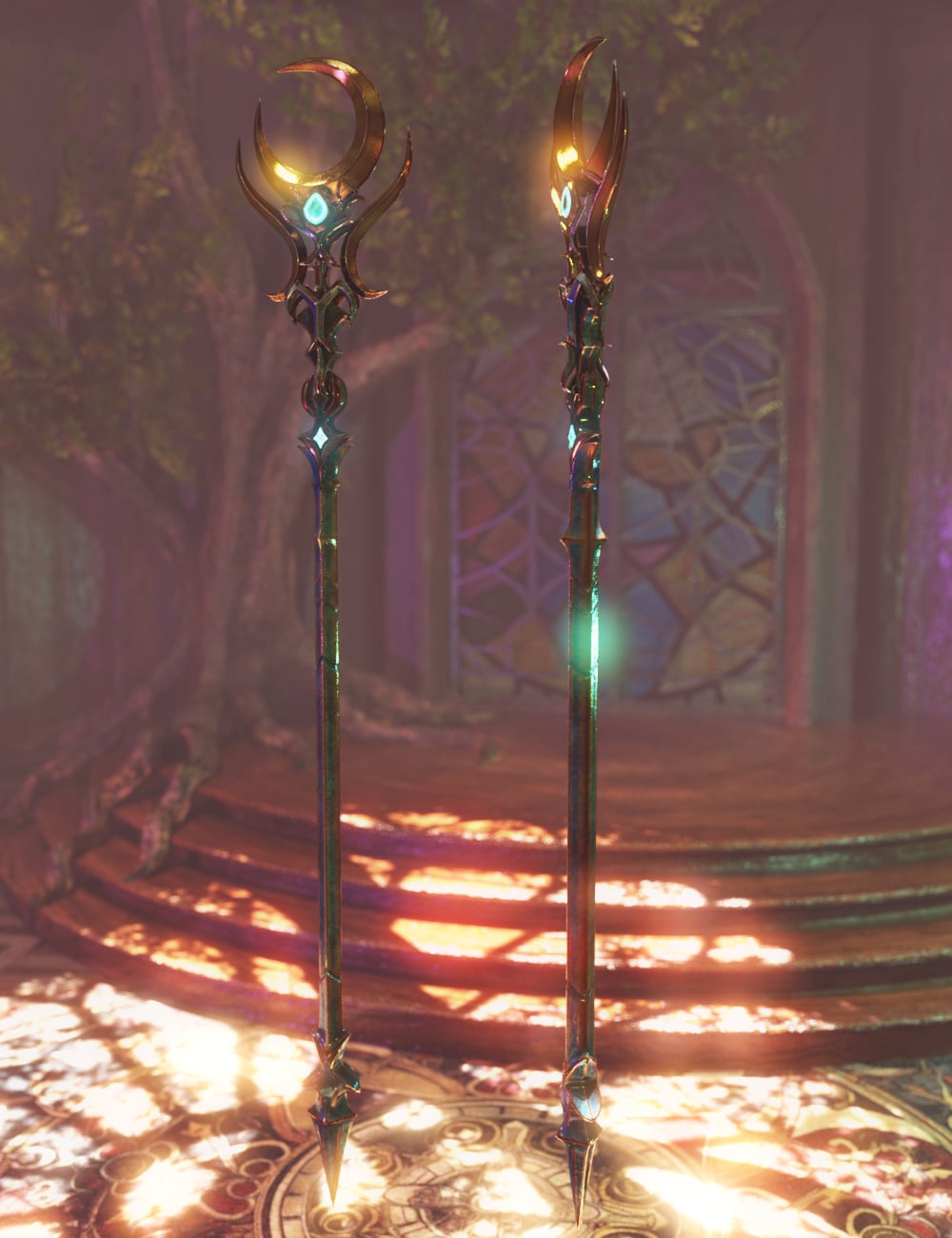 XI Fantasy Staff Set | Daz 3D