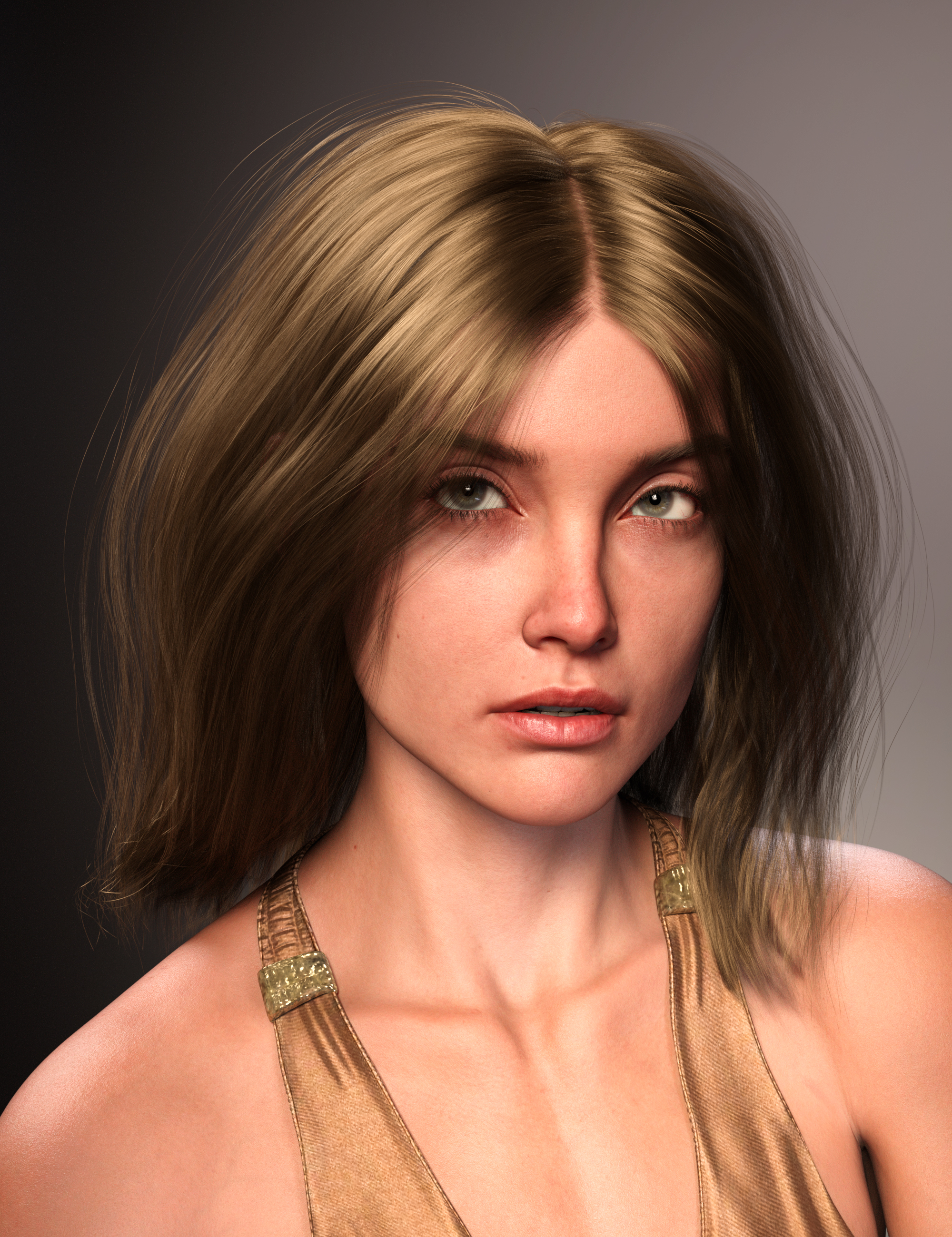 FE Medium Length Dishevelled Hair for Genesis 9 | Daz 3D