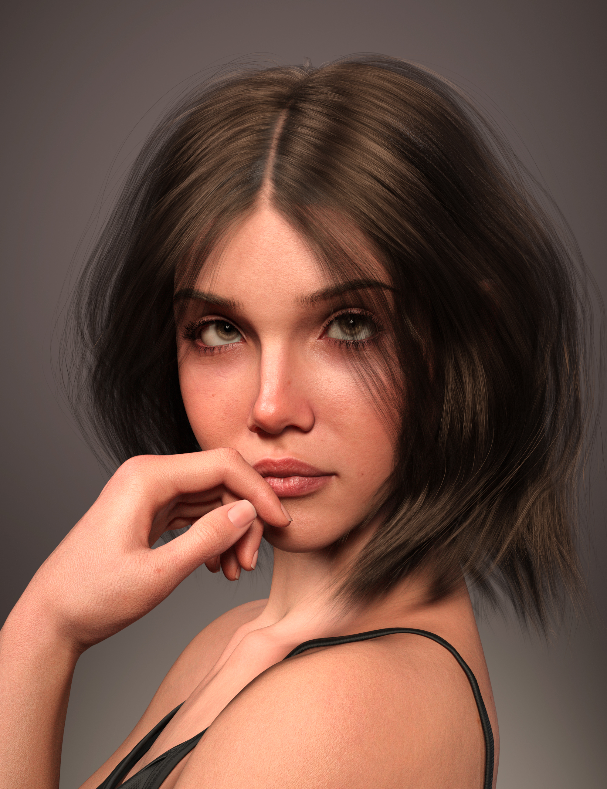 FE Medium Length Dishevelled Hair for Genesis 9 | Daz 3D