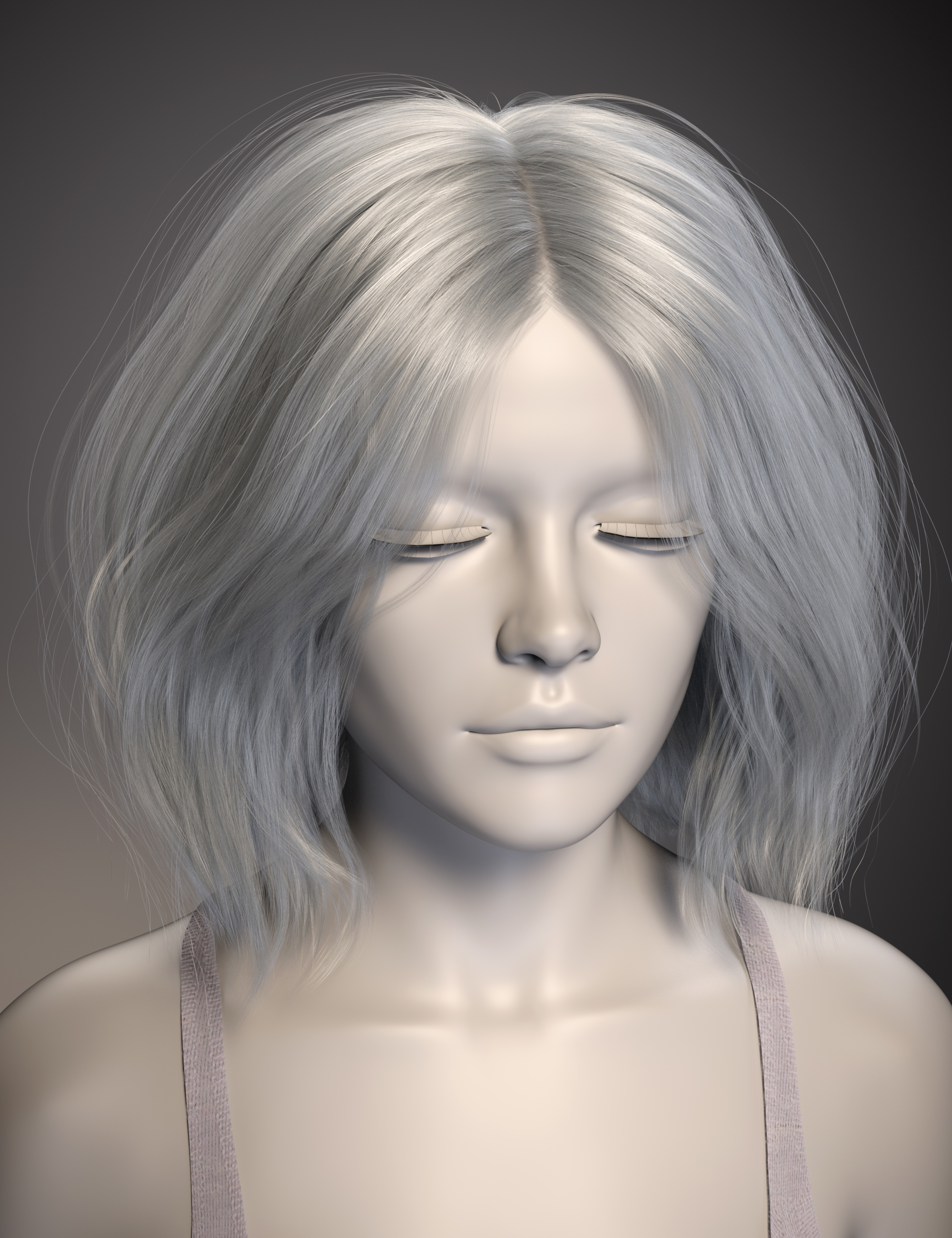 FE Medium Length Dishevelled Hair for Genesis 9 | Daz 3D