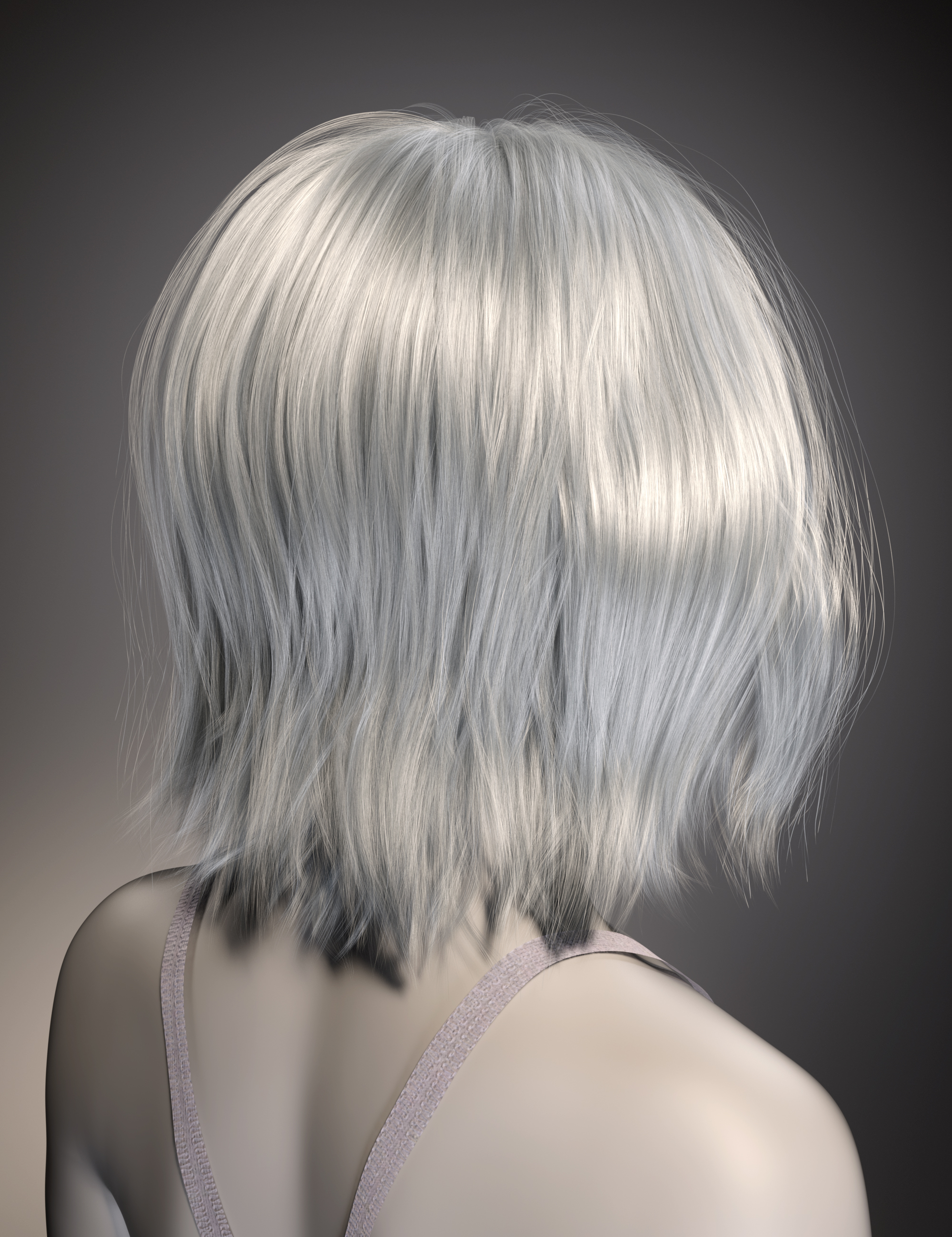 FE Medium Length Dishevelled Hair for Genesis 9 | Daz 3D