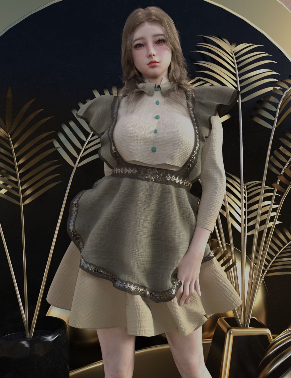 dForce EG Maid Costume for Genesis 9 | Daz 3D