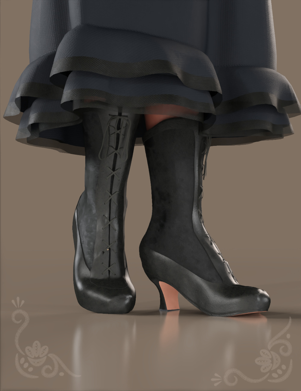 Clifford Boots for Genesis 9 and 8 Female | Daz 3D