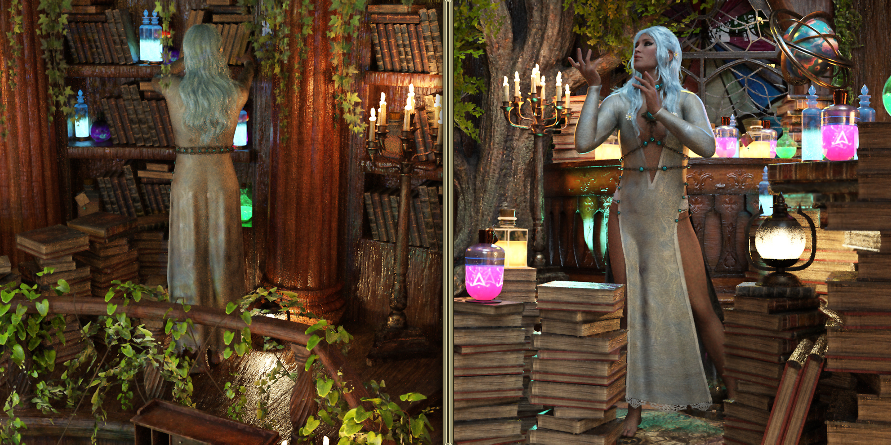 Magic Lessons Poses for Genesis 9 and XI Spell Workshop | Daz 3D