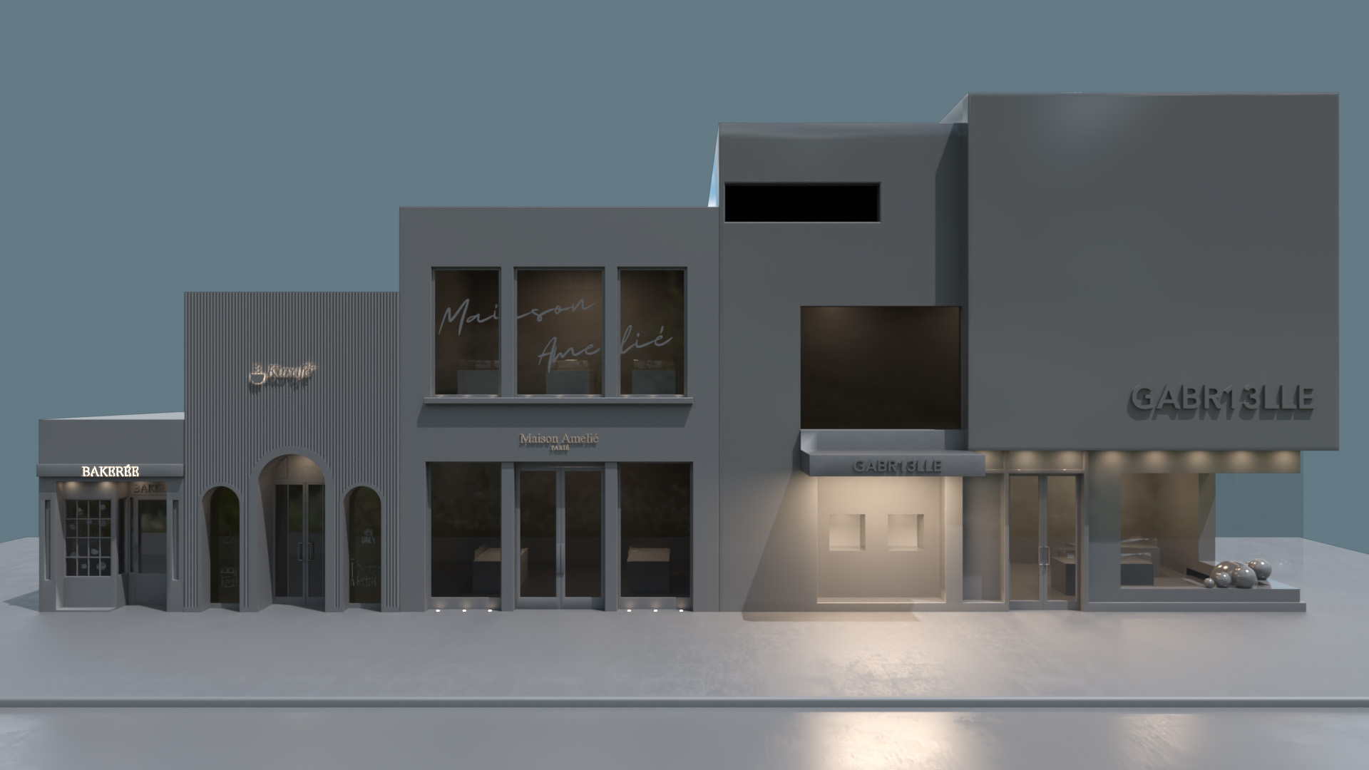 Modern Store Front | Daz 3D