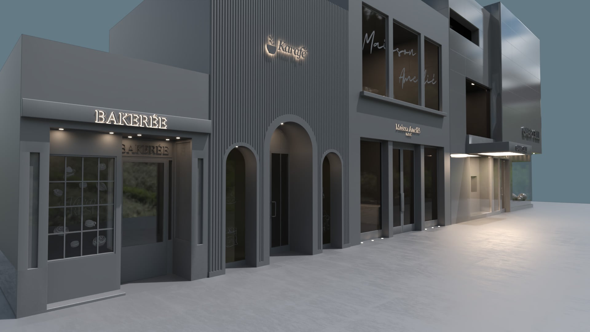 Modern Store Front | Daz 3D