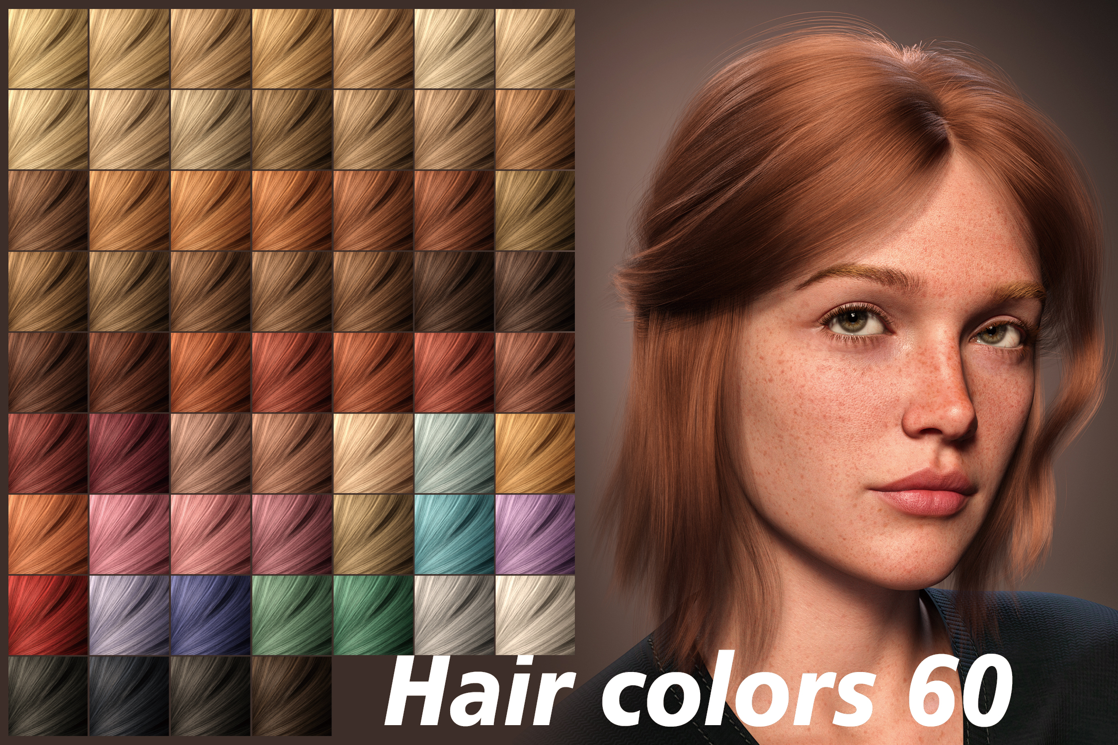 FE Half Ponytail Hair for Genesis 9 | Daz 3D