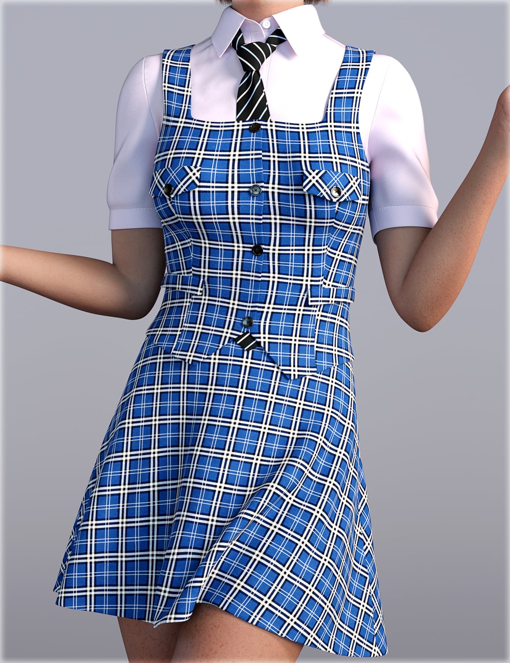 dForce HnC24 Prep School Uniform V1 for Genesis 9 | Daz 3D