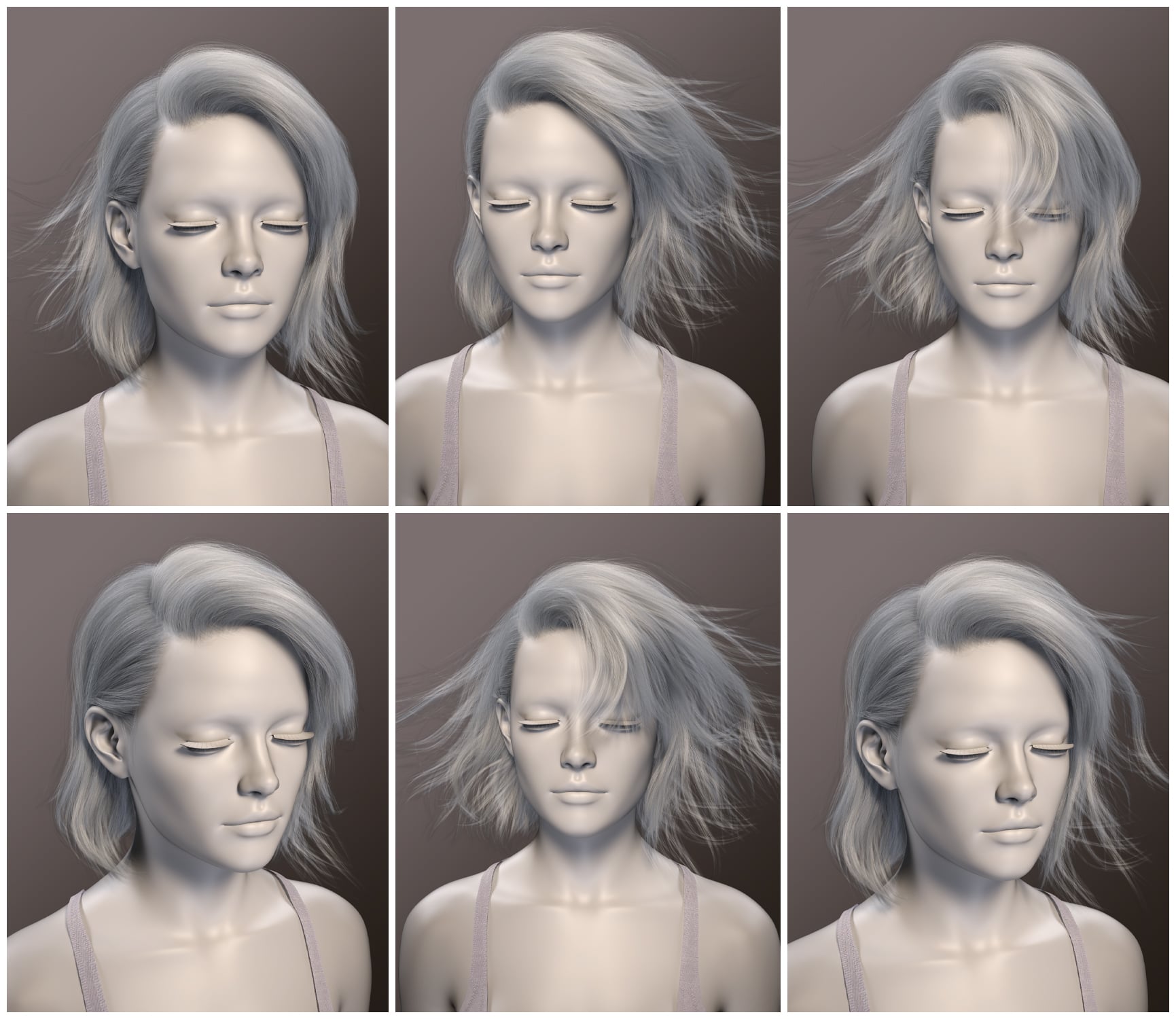 FE Side Wave Short Hair for Genesis 9 | Daz 3D