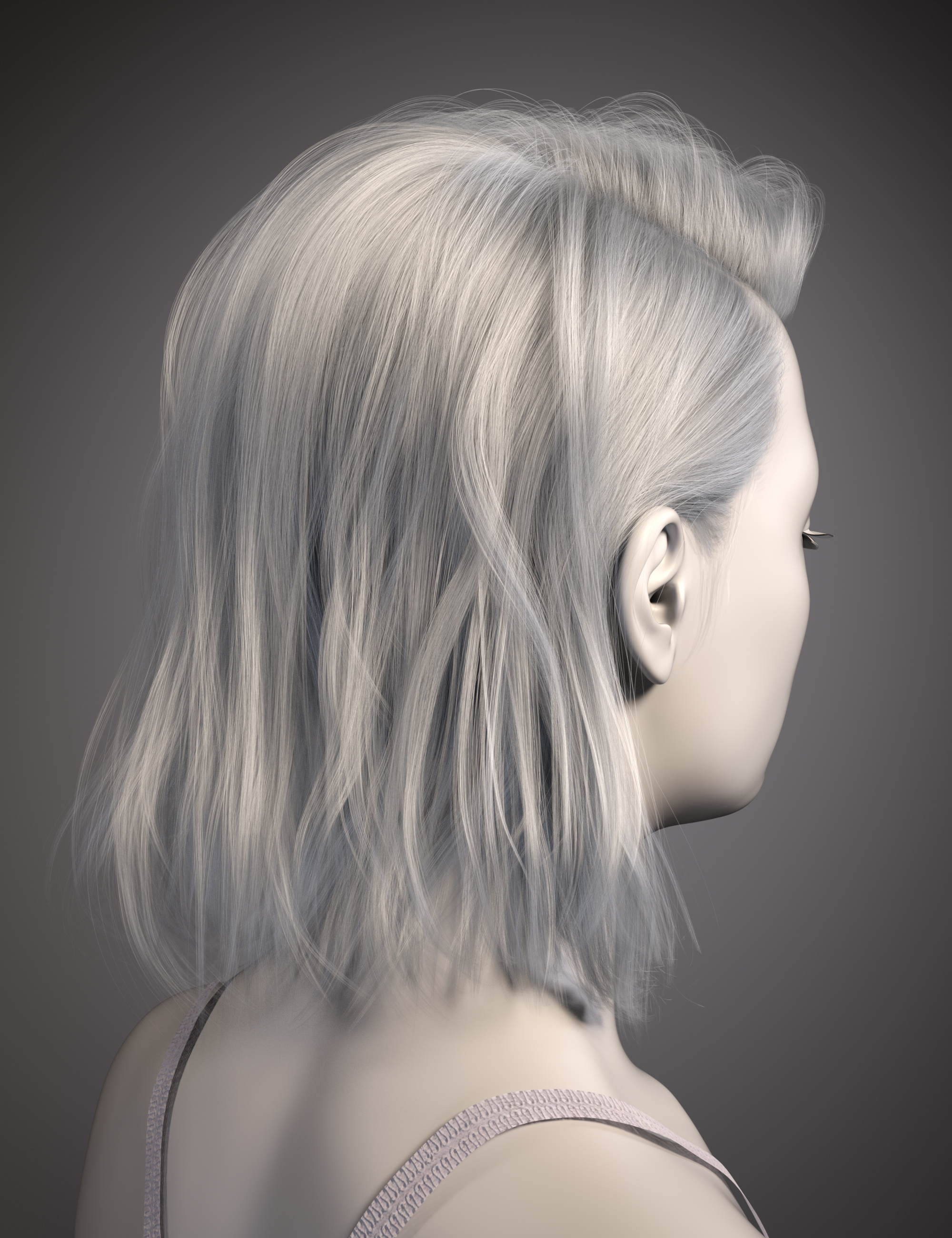 FE Side Wave Short Hair for Genesis 9 | Daz 3D